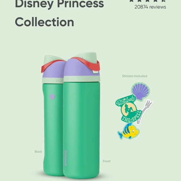 owala | Dining | New With Owala Ariel Disney Princess Collection Water ...
